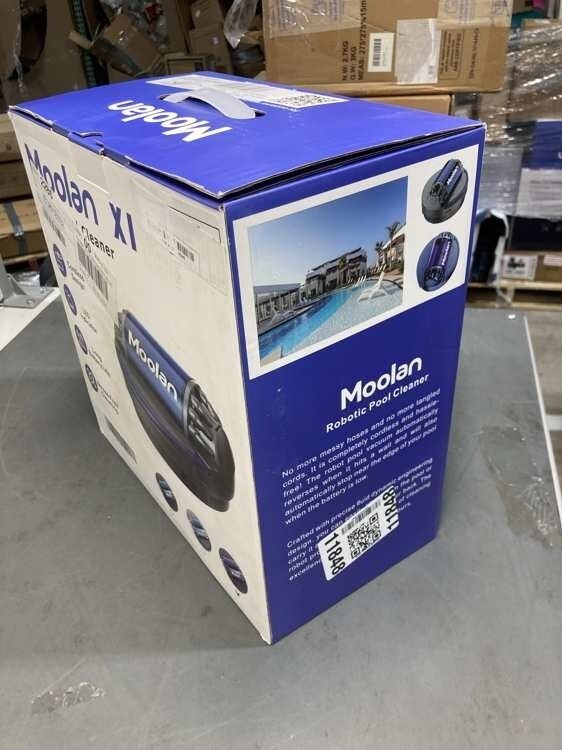 MOOLAN X1 Cordless Robotic Pool Vacuum Cleaner, Dual-Motor, Self ...