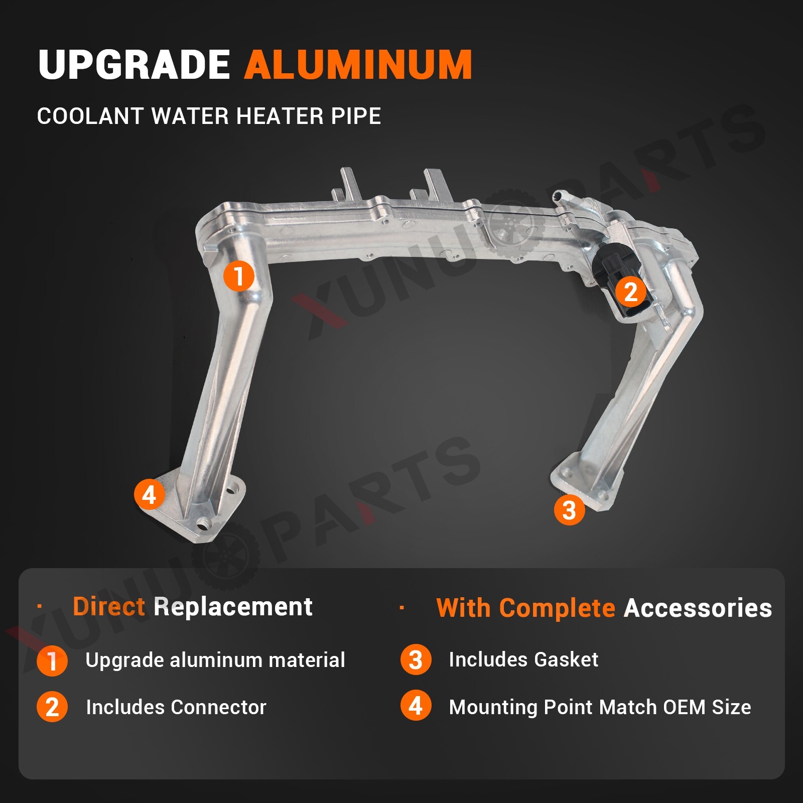 Upgraded Rear Coolant Crossover Heater Pipe for 2014-2019 Jaguar Land ...