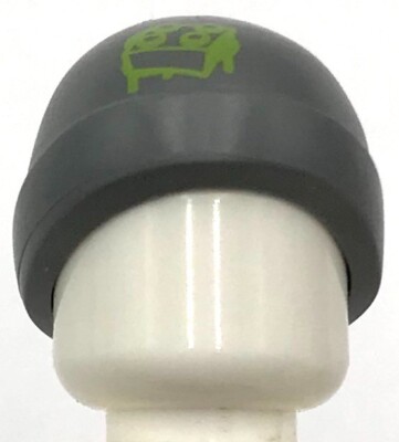 Lego New Minifigure Headgear Cap Ski Beanie w/ Lime Brick Graffiti ...