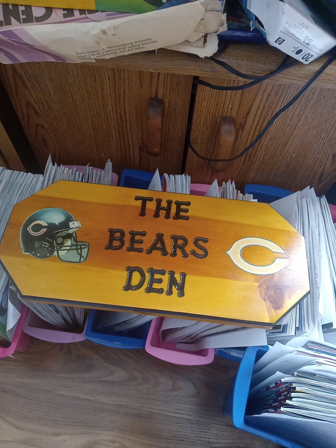NFL CHICAGO BEARS "THE BEARS DEN" WOOD SIGN 16.5"X 7" WALL DECOR | eBay