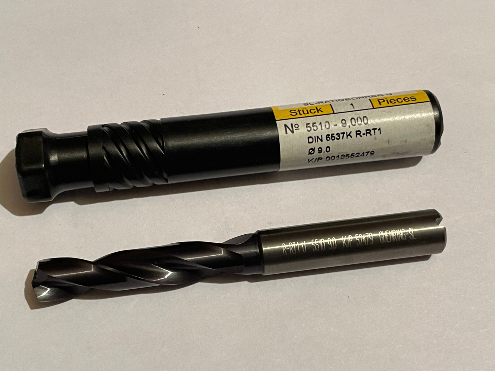 1pc CARBIDE DRILL GUHRING DIN 6537K R-RT 1 D9 Ø9 3xD L79mm nano-FIREX ...