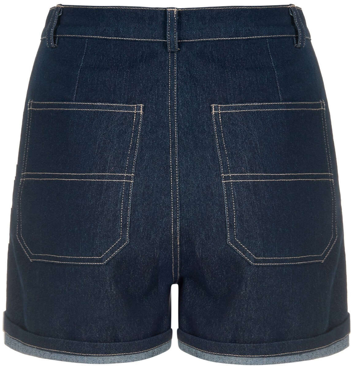 Collectif LILY Denim Vintage Pin Up Jeans High Waisted SHORTS Hose ...