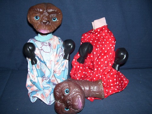 Vintage E.T. the Extra-Terrestrial Punching Puppet Lot Used One Broken ...
