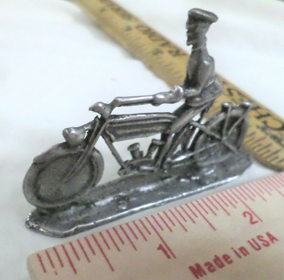 lead motorcycle toy vintage collectible old dispatch/cop rider made USA ...