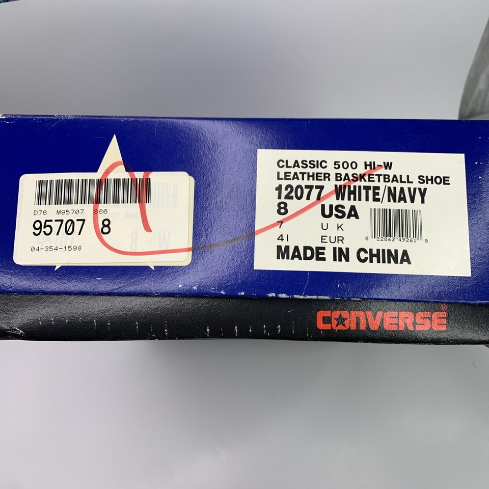 Converse 500 Classic Mens Size 8 Leather Basketball Shoes Vintage 90s ...