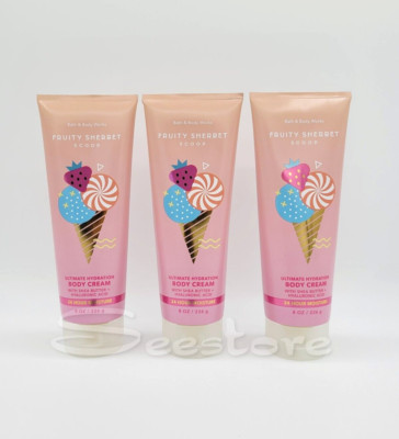 3 Bath & Body Works Fruity Sherbet Scoop Ultimate Hydration Body Cream ...