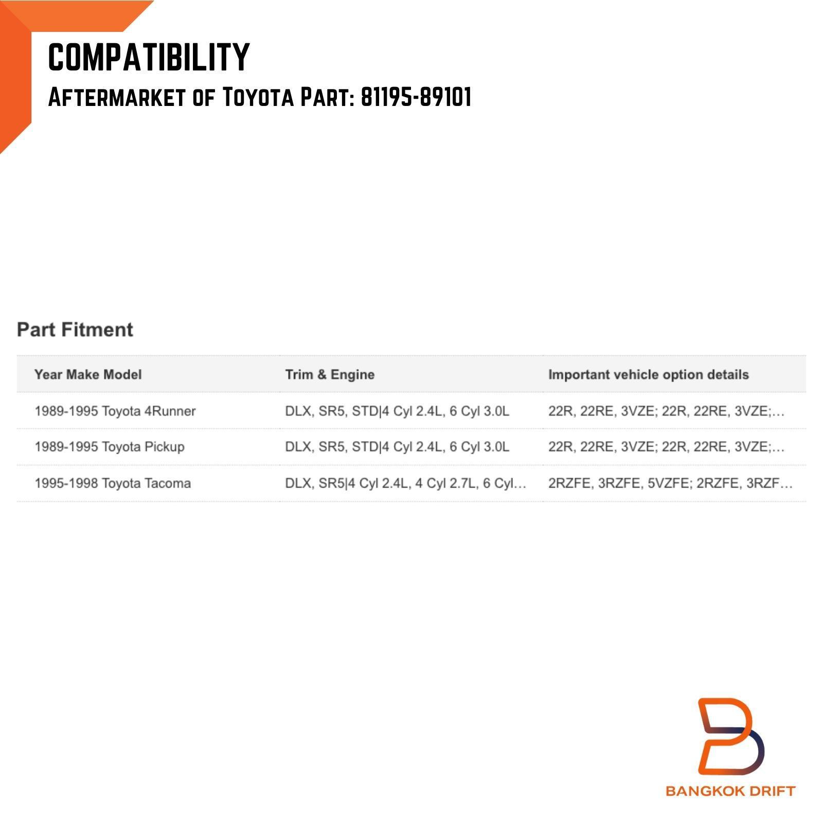 HEADLAMP HEADLIGHT ADJUST SCREW NUT FIT TOYOTA PICKUP 4RUNNER TACOMA ...