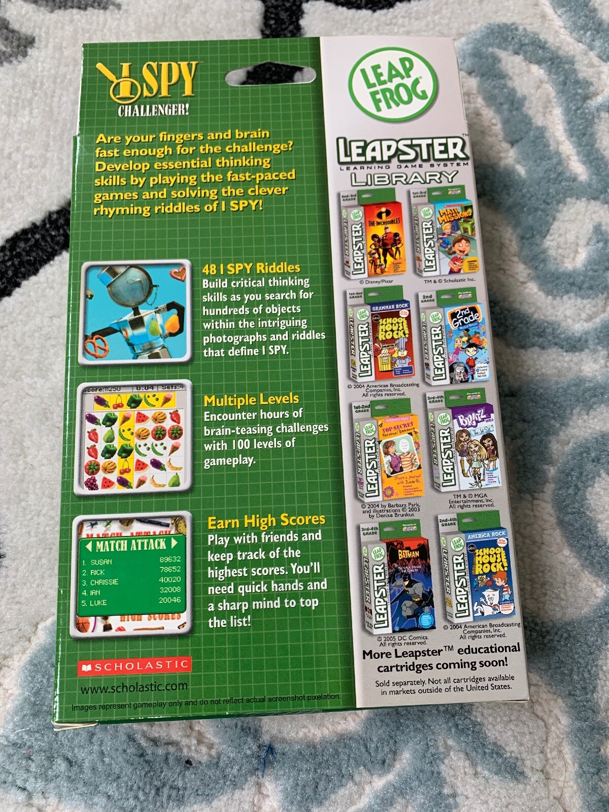 Leap Frog Leapster “I SPY CHALLENGER” Game NIB Sealed 1st-4th grade | eBay