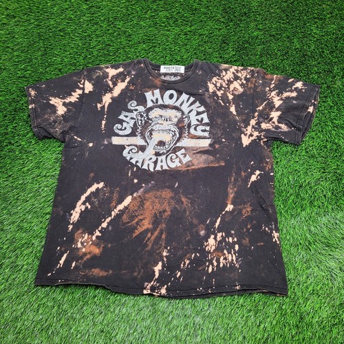 Gas Monkey Garage Shirt XL 24x28 Bleached Black | eBay