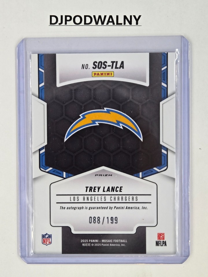 Trey Lance 2025 Panini Mosaic #SOS-TLA Red Prizm Showtime Auto /199 ...