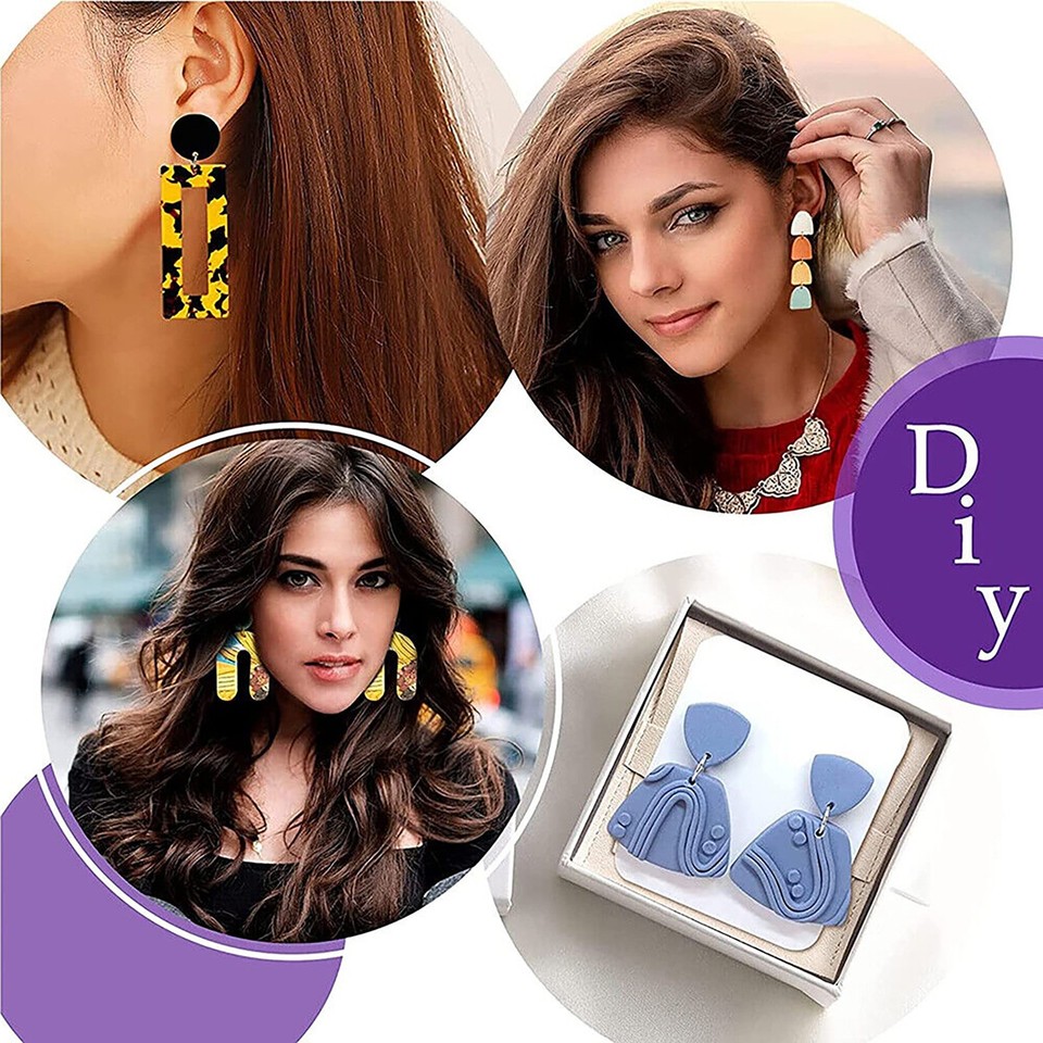 21pcs Steel Polymer Clay Cutters Set DIY Earring Jewellery Cutting Mold ...