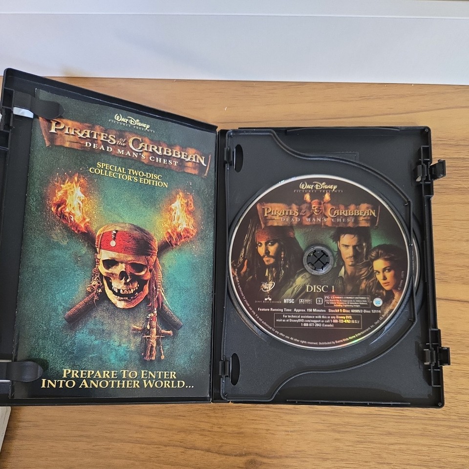 Pirates Of The Caribbean Dead Mans Chest 2006 DVD Johnny Depp Bloom Pre ...