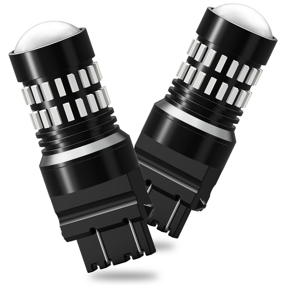 2pcs 3157 Super Bright Red Flash Strobe Blinking Bulbs LED Brake Tail ...