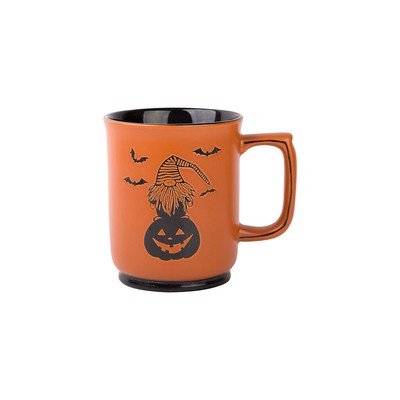 Global Design Collection Pumpkin On Gnome Mug 18oz Orange & Black ...