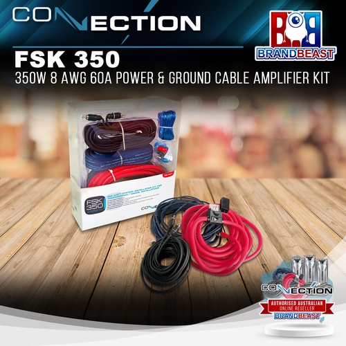 Connection FSK 350 350W 8 AWG 60A Power & Ground Cable Amplifier Kit | eBay
