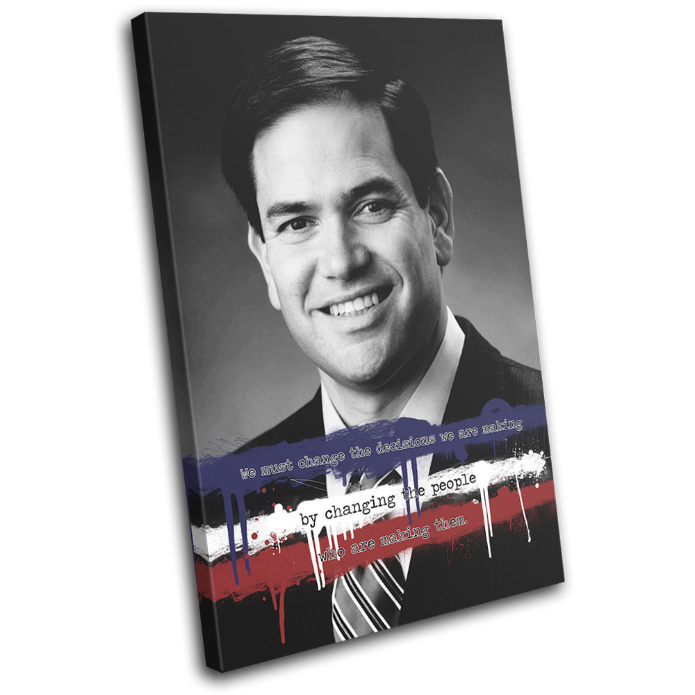 US Politic Rubio Iconic Celebrities SINGLE CANVAS WALL ART Picture ...