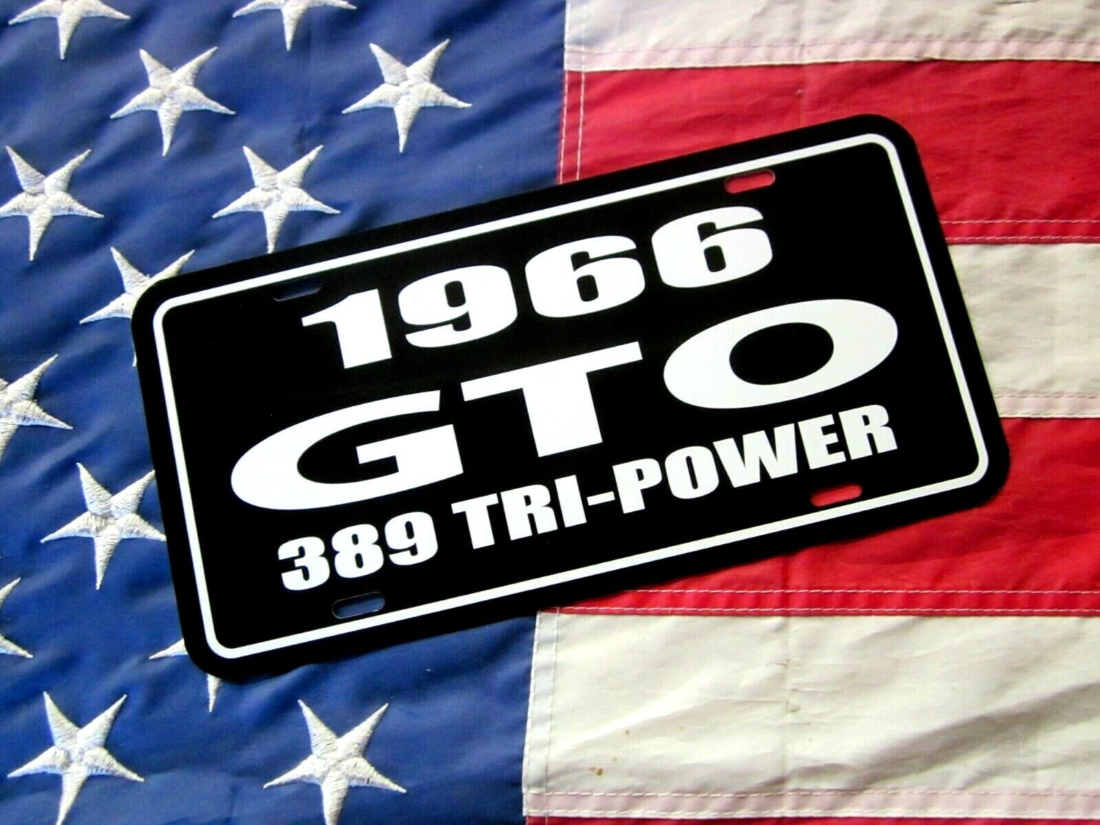 1966 Pontiac GTO 389 Tri-Power License Plate Tag 66 Goat royal bobcat ...