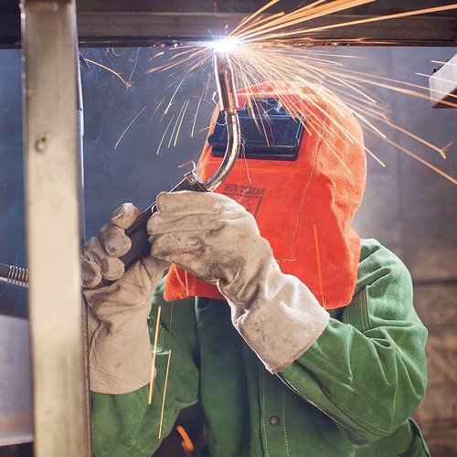 Jackson Safety 14531 Huntsman Welding Helmet Passive Black Leather Lift ...