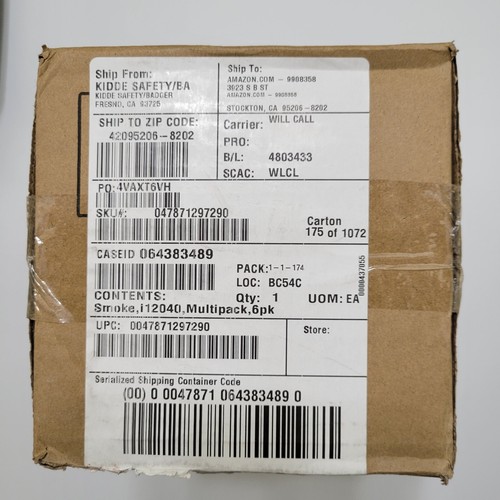 Kidde 6 Pack Smoke Alarm Detector Electric Hardwired 21029729 i12040A ...