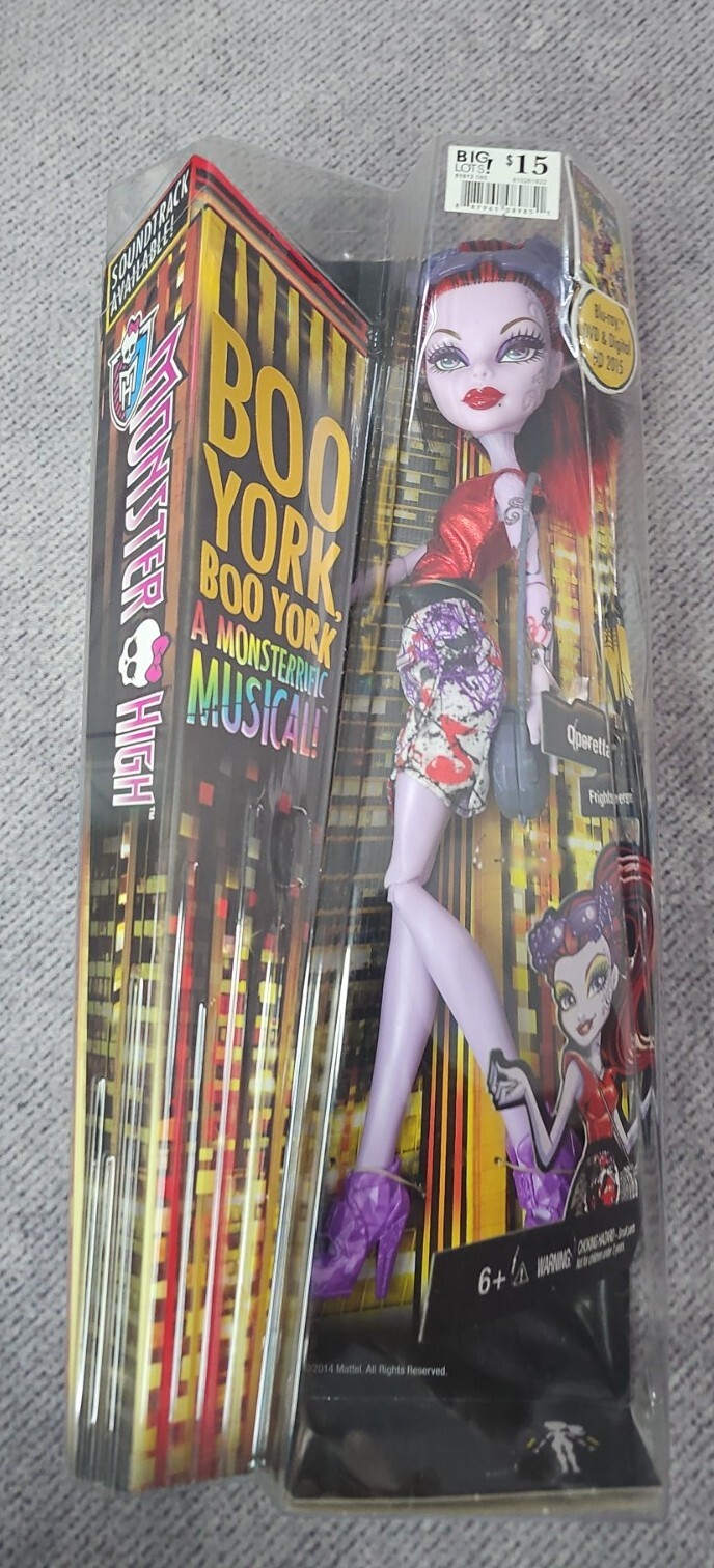 York Boo Monster High Frightseers Operetta Doll CHW56 Fashion Dolls ...