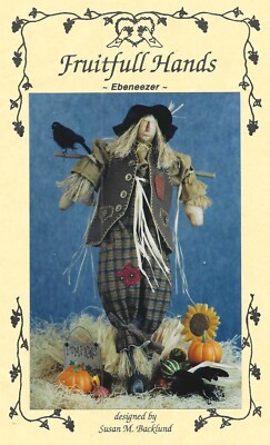 Primitive Scarecrow Doll Country Halloween Sewing Pattern UNCUT 24 Inch ...