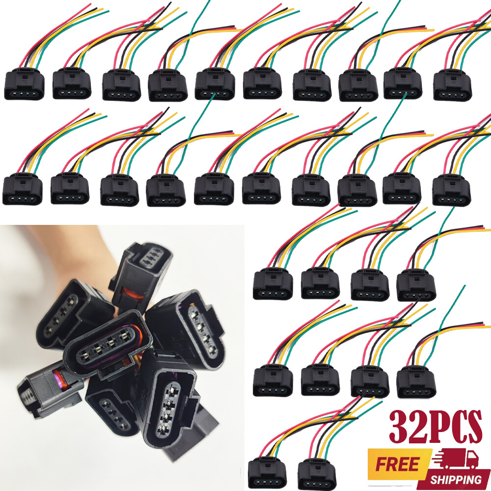 32Pack Ignition Coil Connector Harness Plug Wiring For Audi Q5 SQ5 Q7 ...