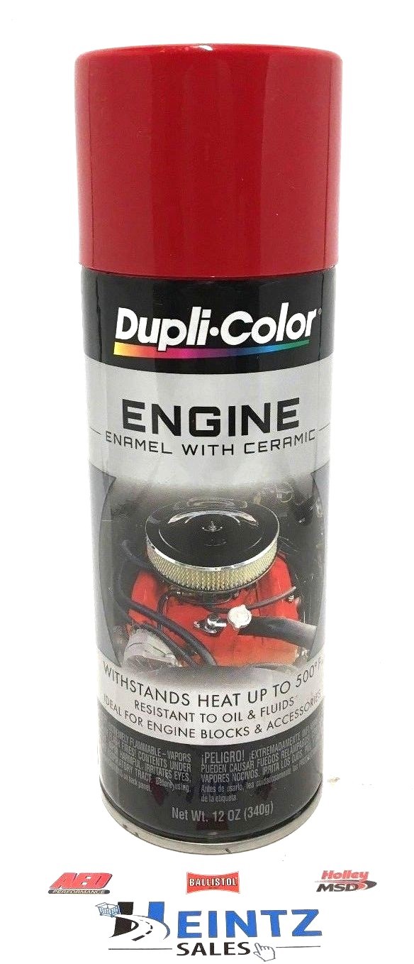 Duplicolor DE1653 Engine Enamel Paint w/ Ceramic, RED Color - 12 oz VHT ...