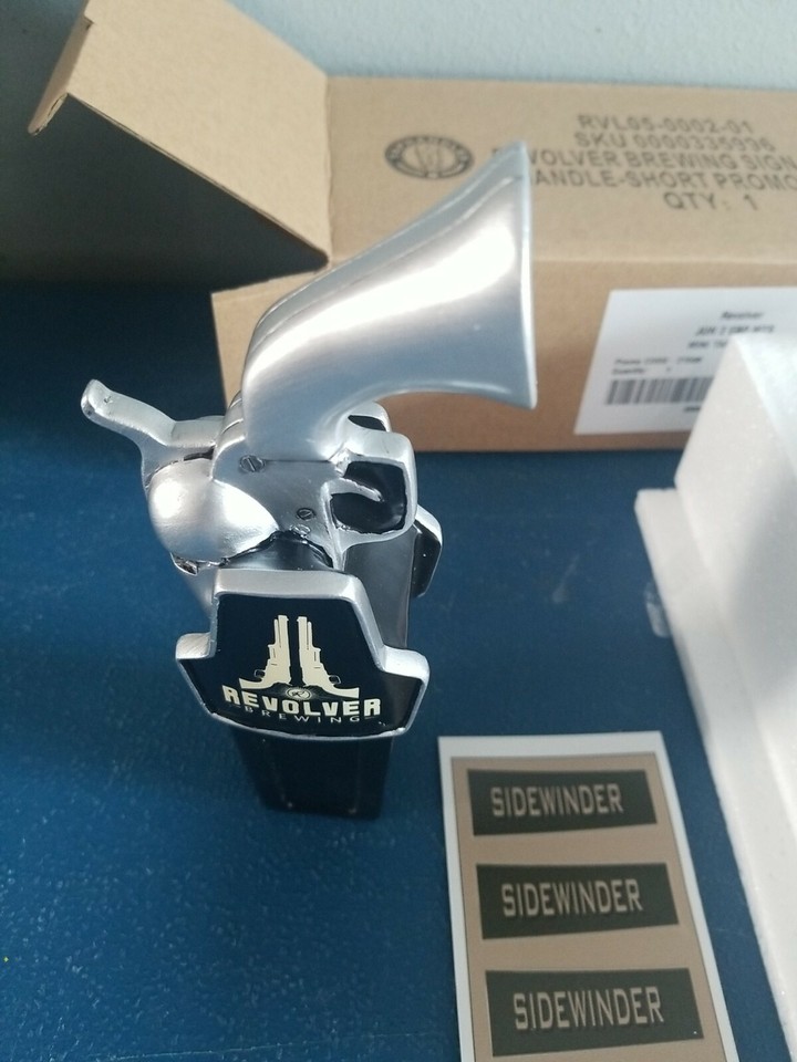 Revolver Brewing SIDEWINDER BEER TAP HANDLE 7” short Gun Holster 45 ...