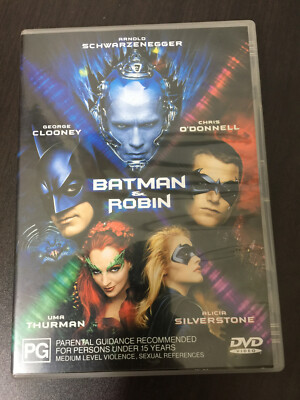 Batman & Robin dvd movie Arnold Schwarzenegger george clooney uma ...