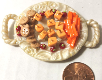 1pc. Clay Platter of Hors D’Oeuvres Appetizers (Dollhouse Miniature) | eBay