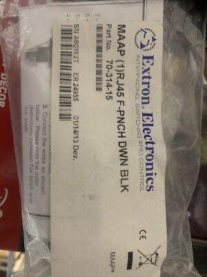 Extron MAAP (1)RJ45 F-PUNCHDOWN #70-314-15 H2 | eBay