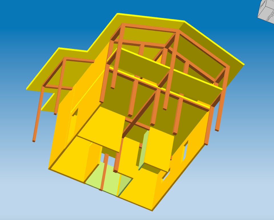 840 SQ.FT ECO SOLID TIMBER AIRTIGHT PANEL HOUSE KIT. MASS WOOD CLT HOME ...