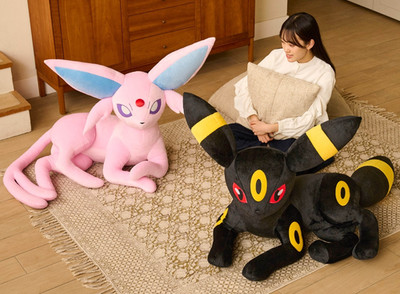 Pokémon Center Plush Life-size Lying Down Polyester Umbreon Espeon ...