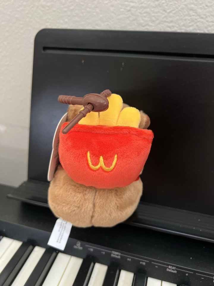 Wombat Pull String Plush Keychain 12cm Official Soft Toy with Fries ...