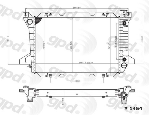 Global Parts Distributors Llc Global Parts Distributors 1454C Radiator ...