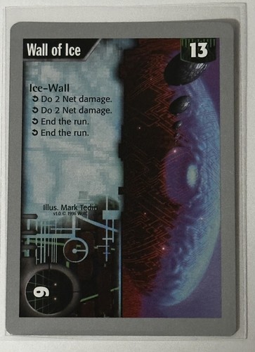 1996 WotC Netrunner CCG TCG v1.0 Wall of Ice Rare | eBay