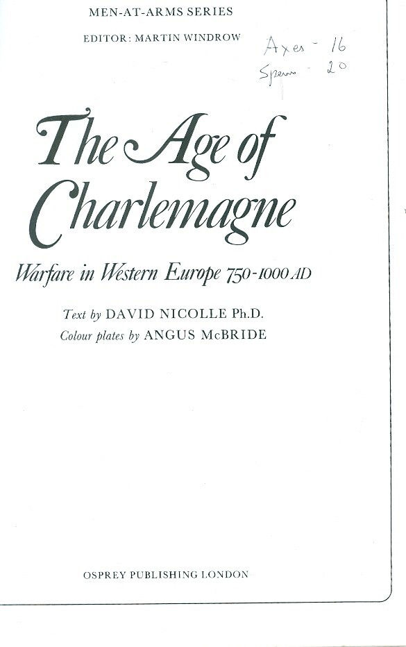 Osprey-Medieval Warfare-Carolingian Franks-Age of Charlemagne-Arms ...