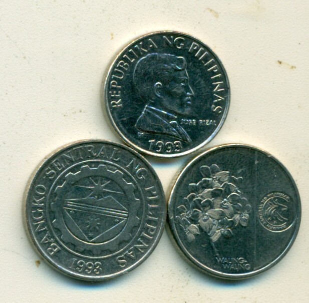 3 DIFFERENT 1 PESO COINS from the PHILIPPINES - 1993, 2010 & 2018 (3 ...