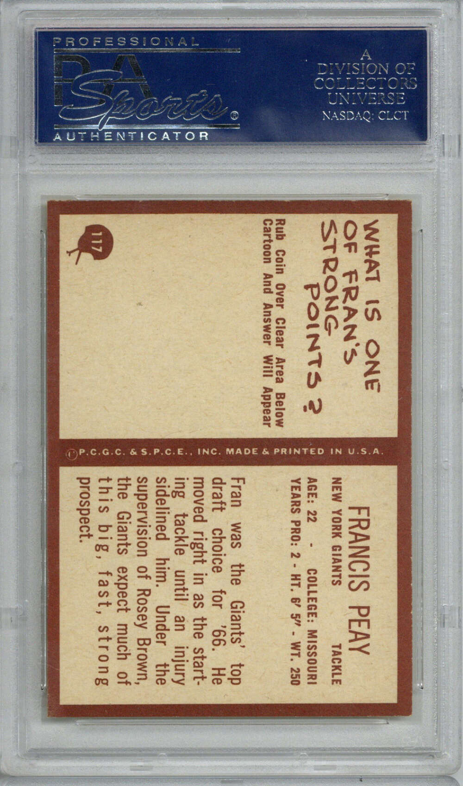 1967 Philadelphia - #117 Francis Peay (RC) for sale online | eBay