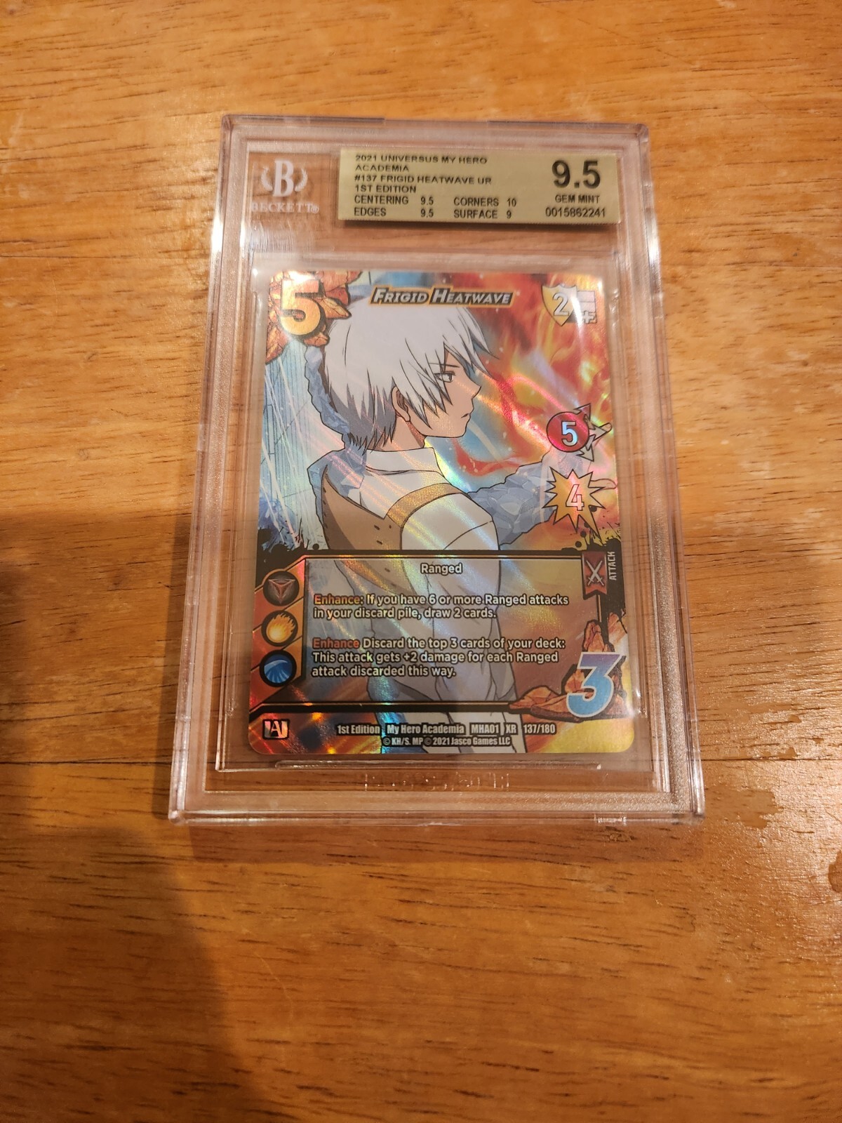 My Hero Academia MHA 1st Edition FRIGID HEATWAVE #137 UR BGS 9.5 GEM ...