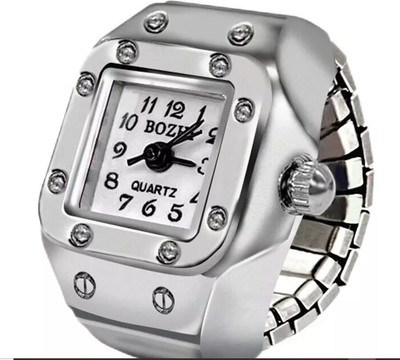 Finger Ring Watch Elastic Band Analog Watch For Unisex Quartz Mini ...