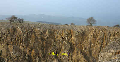 Photo 12x8 Quarry face with trees at High Rake Rowland The quarrying at ...