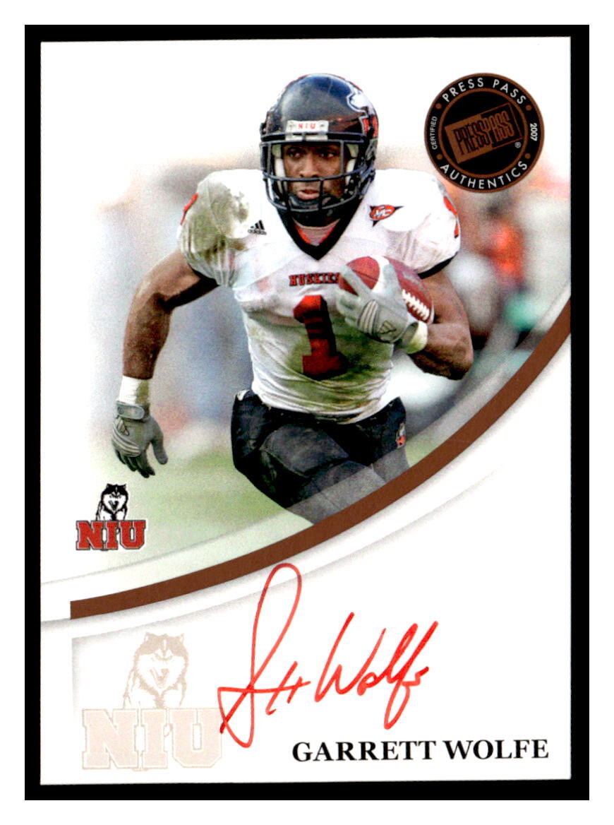 Garrett Wolfe 2007 Press Pass NNO AU, PR584 Autographs Bronze Red Ink Auto | eBay