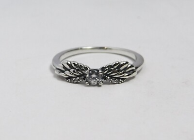 Authentic Pandora Ring, Sparkling Angel Wings Stackable, #198500C01 | eBay