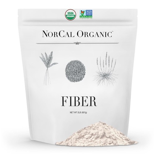 Norcal Organic Fiber - 2lbs | Prebiotics & Psyllium Husk Blend | Gluten ...