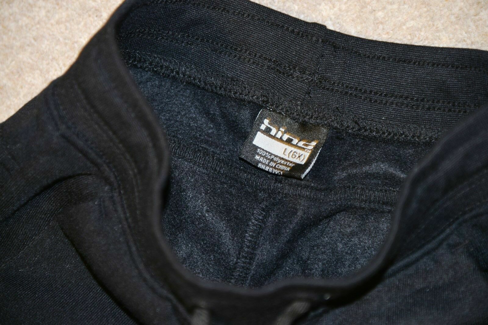 New Hind Premium Black Tied Zip Fleece Lined Joggers Sweatpants ...