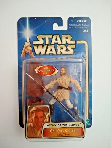 Star Wars AOTC Obi-Wan Kenobi Acklay Battle w spear-stabbing action 3. ...