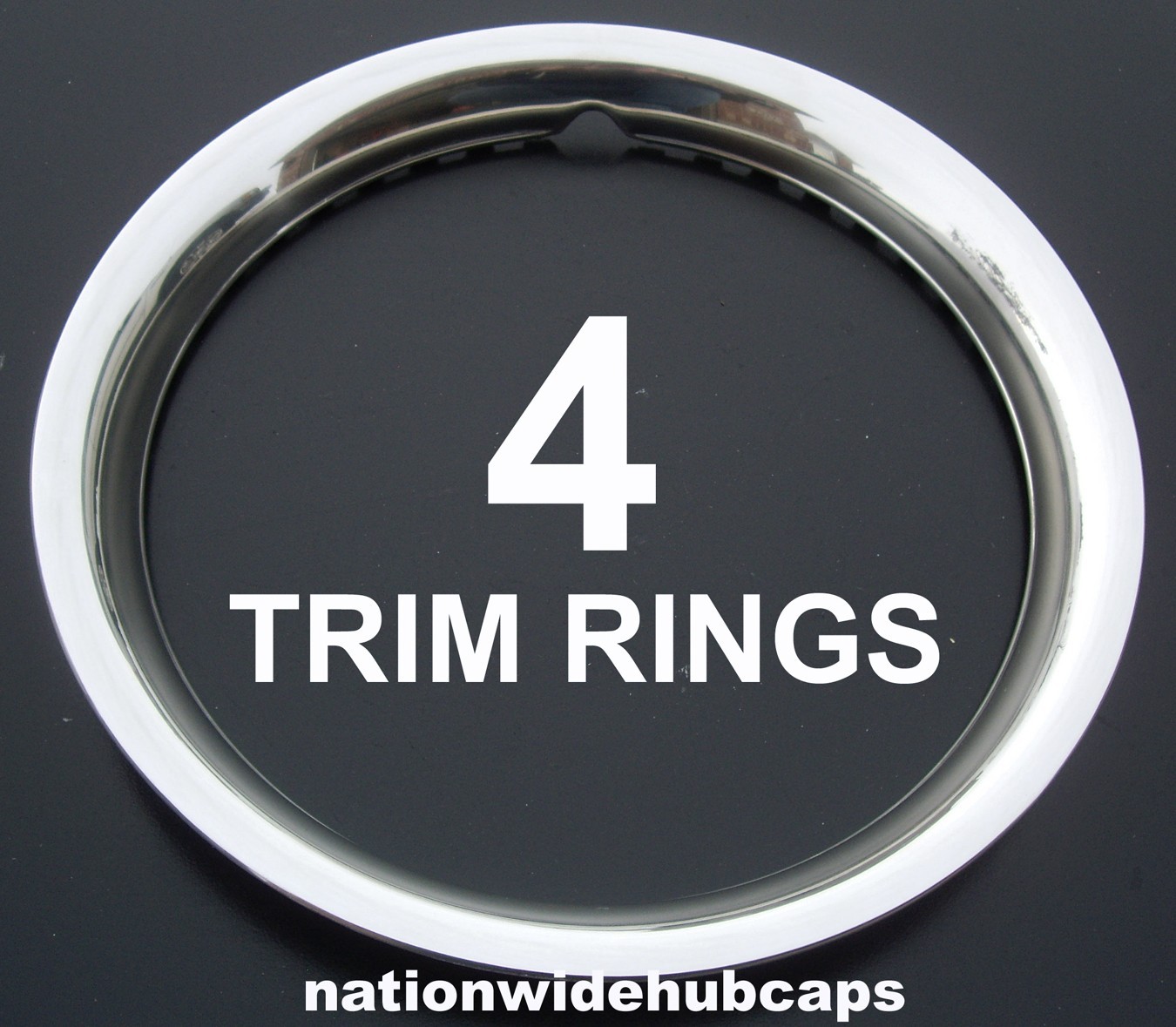 SET OF 4 15" Stainless Steel Wheel Trim Rings Beauty Rims Glamour Ring ...