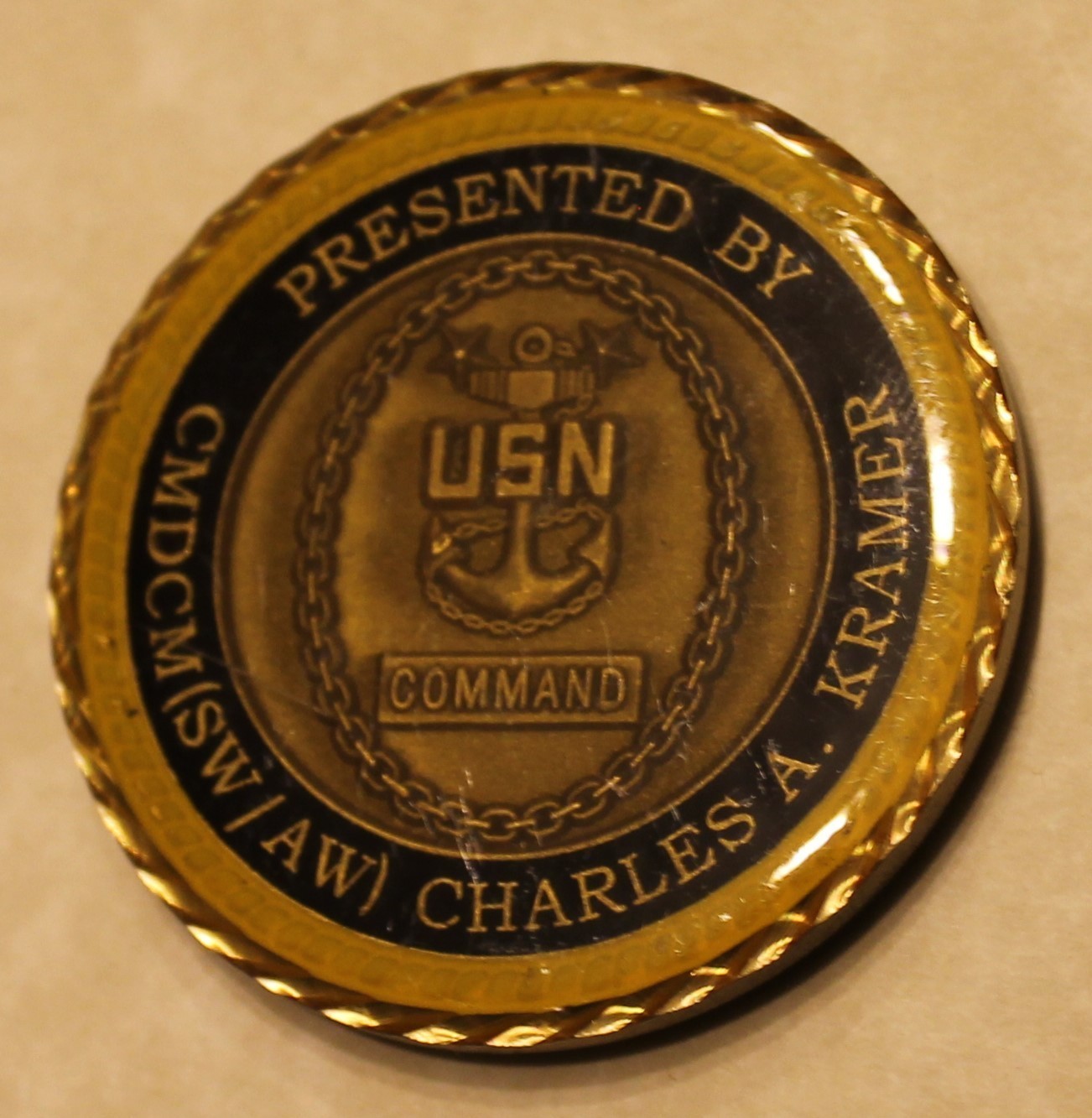 Guam Command Master Chief Charles A Kramer Navy Challenge Coin | eBay