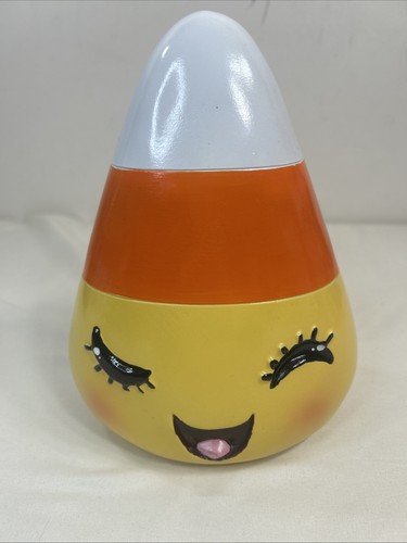 Adorable Halloween Candy Corn Cute Face Resin Figurine Statue Prop 8.25 ...